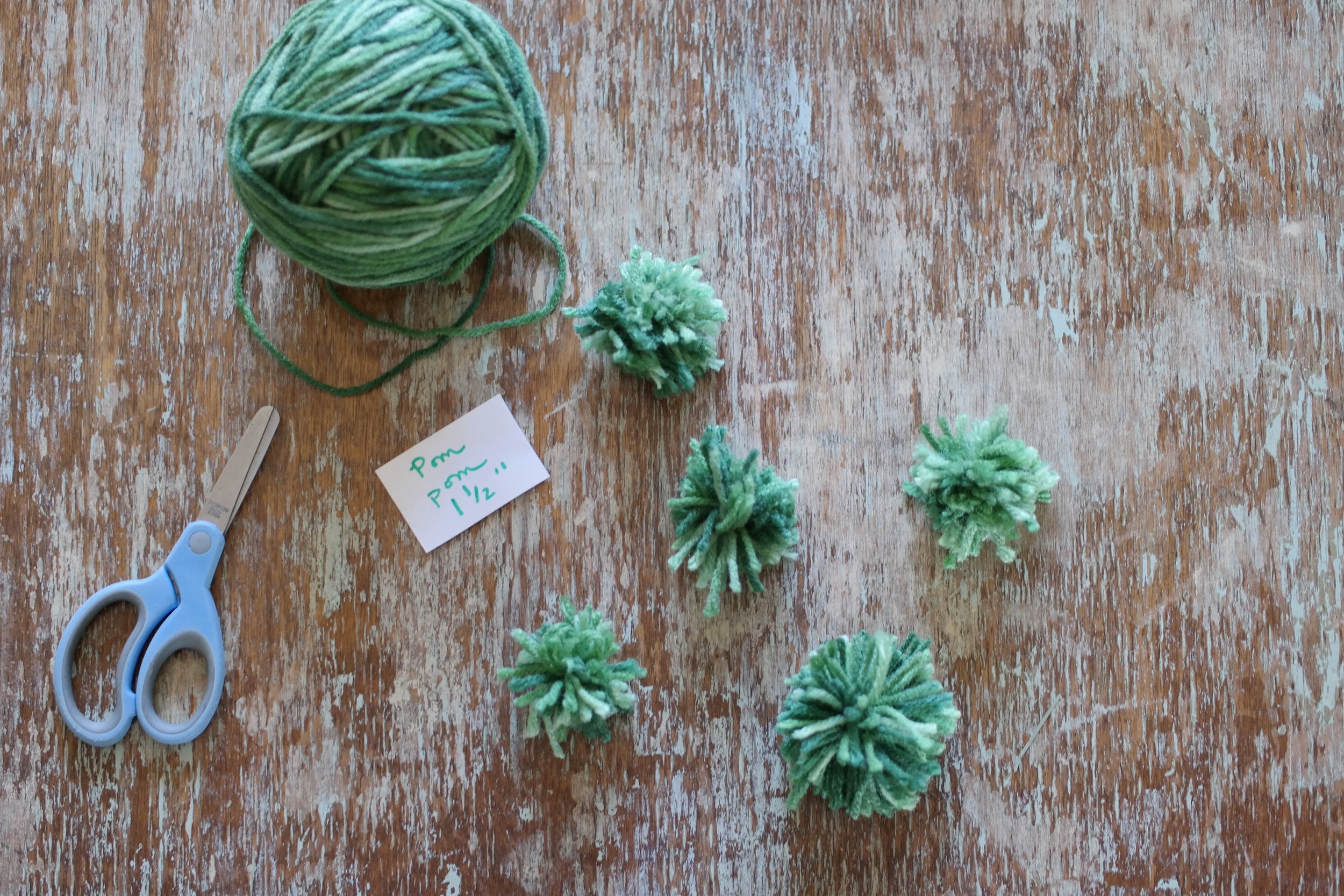 DIY Pom Poms with Preschoolers