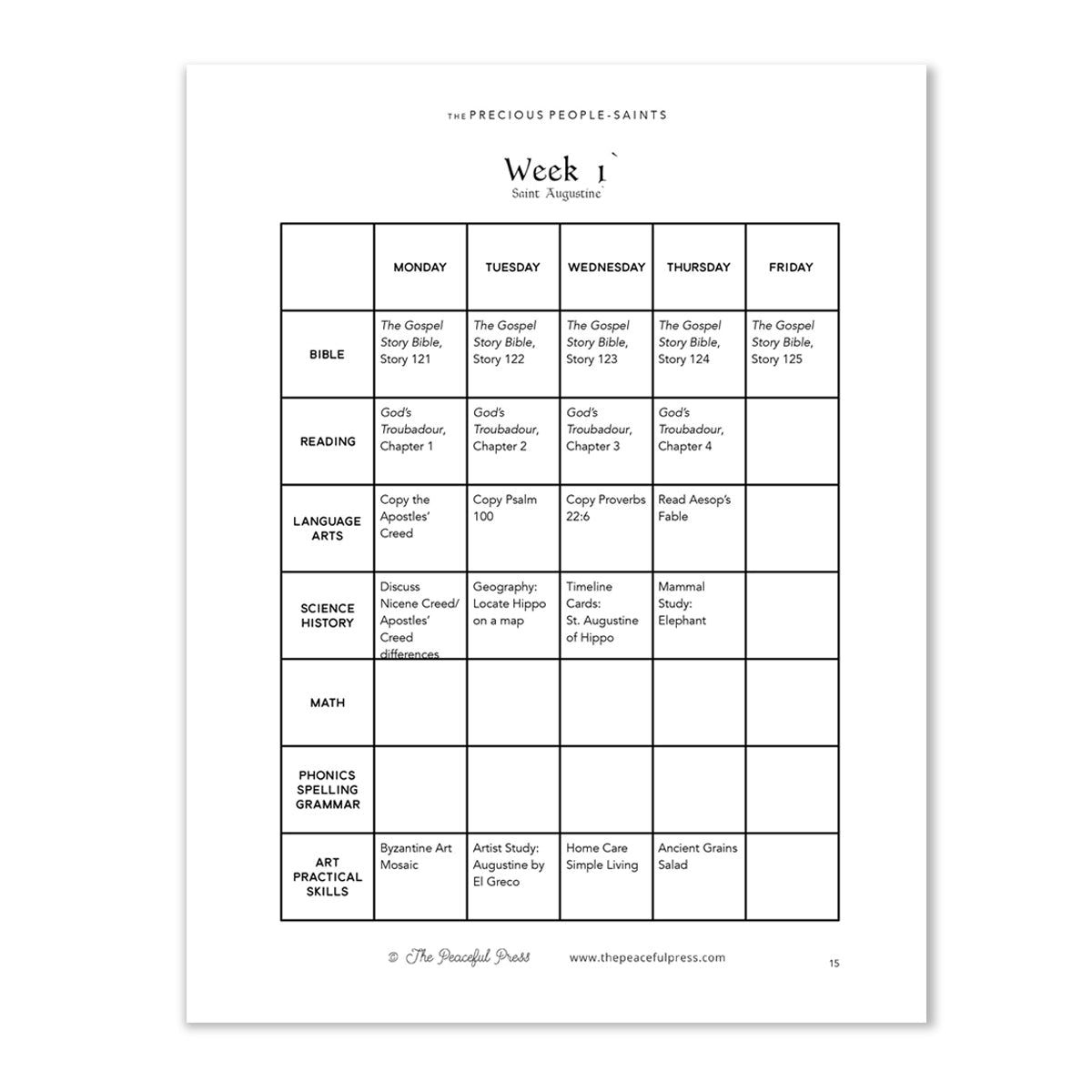 The Precious People | World History - Elementary Homeschool